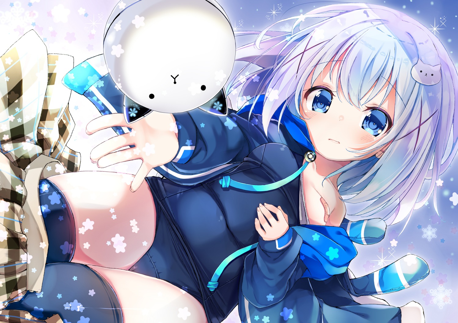neko pan gochuumon wa usagi desu ka? kafuu chino bandaid breasts cameltoe loli pasties school ...